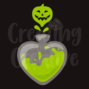 Halloween Potion Clipart - Pumpkin Ghost Skull Vial Fall Clip Art - for ...