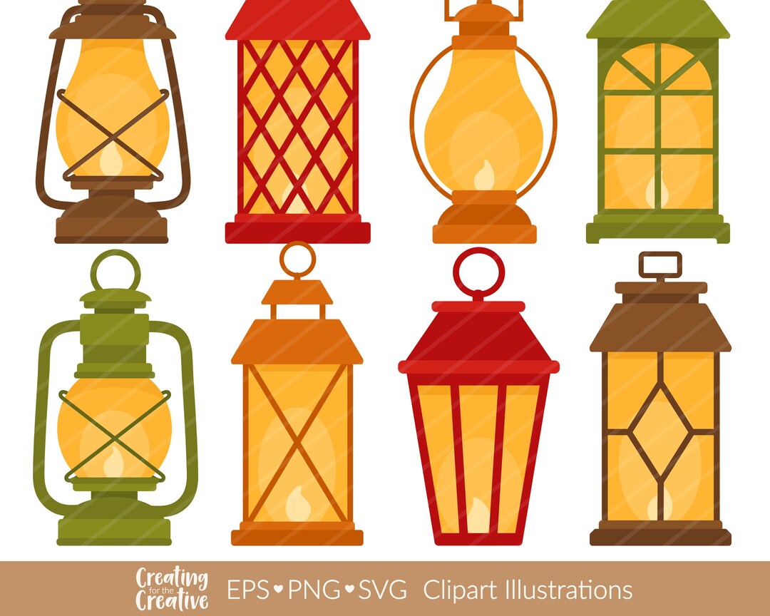 Autumn Lantern Clipart SVG, PNG, EPS Images Fall Autumn Thanksgiving ...