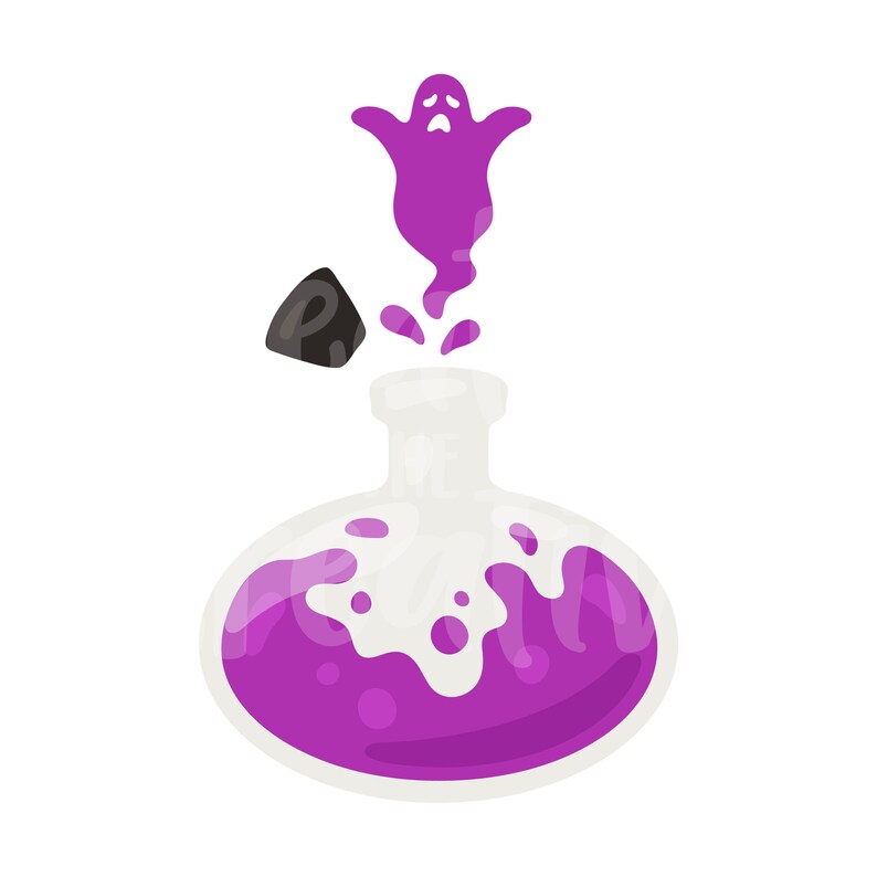 Halloween Witch Clipart – Spooky Cauldron, Broom, Pumpkin (PNG ...