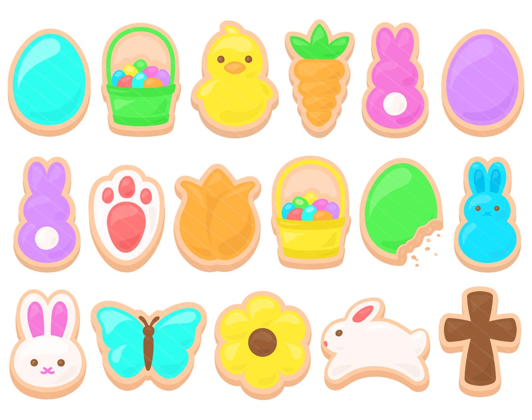 Bright Easter Cookie PNG Clipart - Baking Easter Cookies Bakery, Easter ...