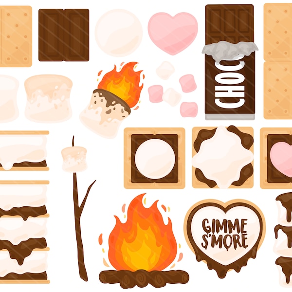 Campfire and Smores - Etsy