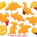 Dinosaur Nugget Clipart SVG, PNG, EPS Images Dino Nuggies, Stegosaurus ...