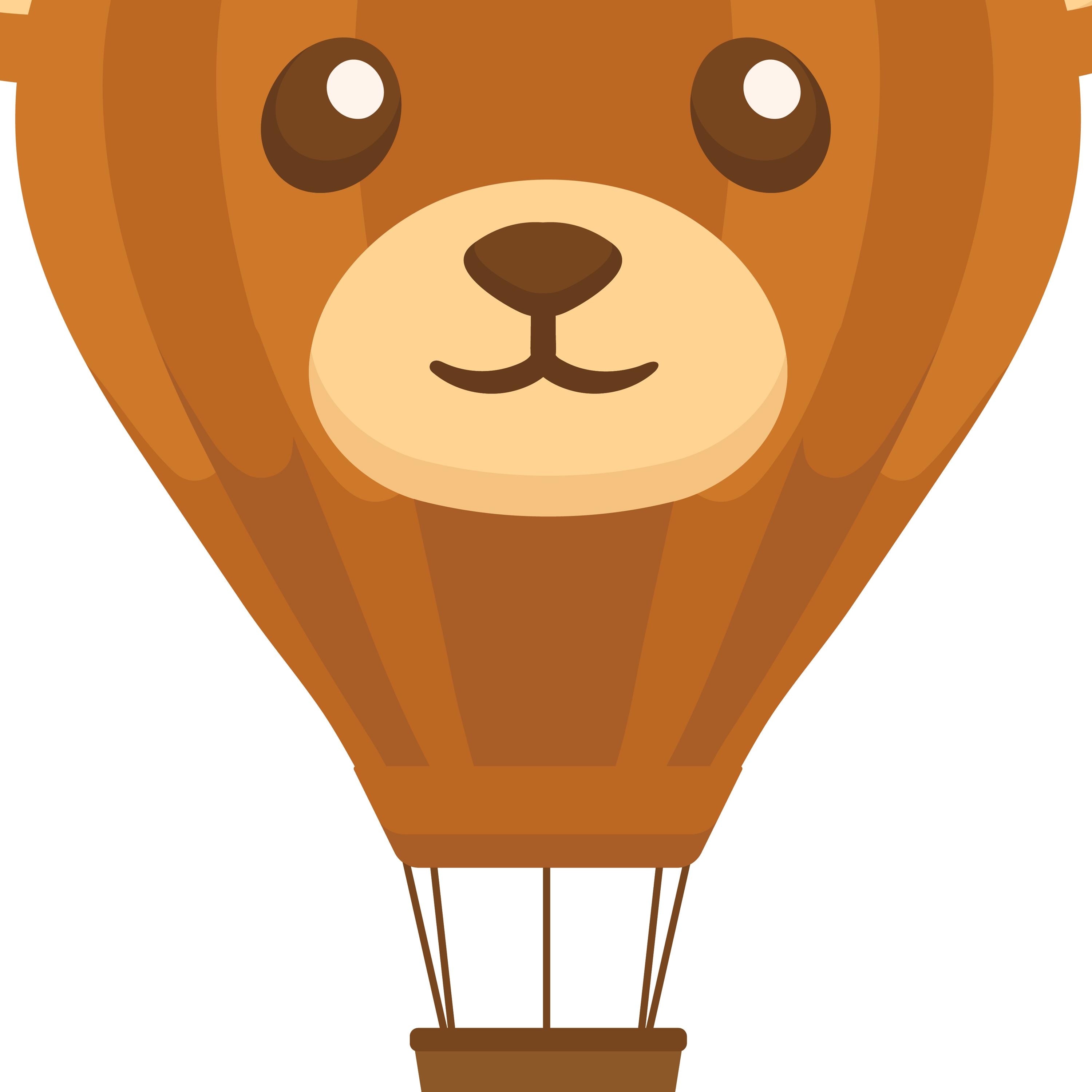 Teddy Bear Hot Air Balloon Clipart – Nursery Vector Images (PNG, SVG ...