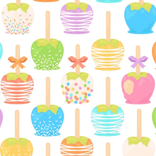 Candy Apple Clipart Summer Clipart Rainbow Clipart Caramel | Etsy