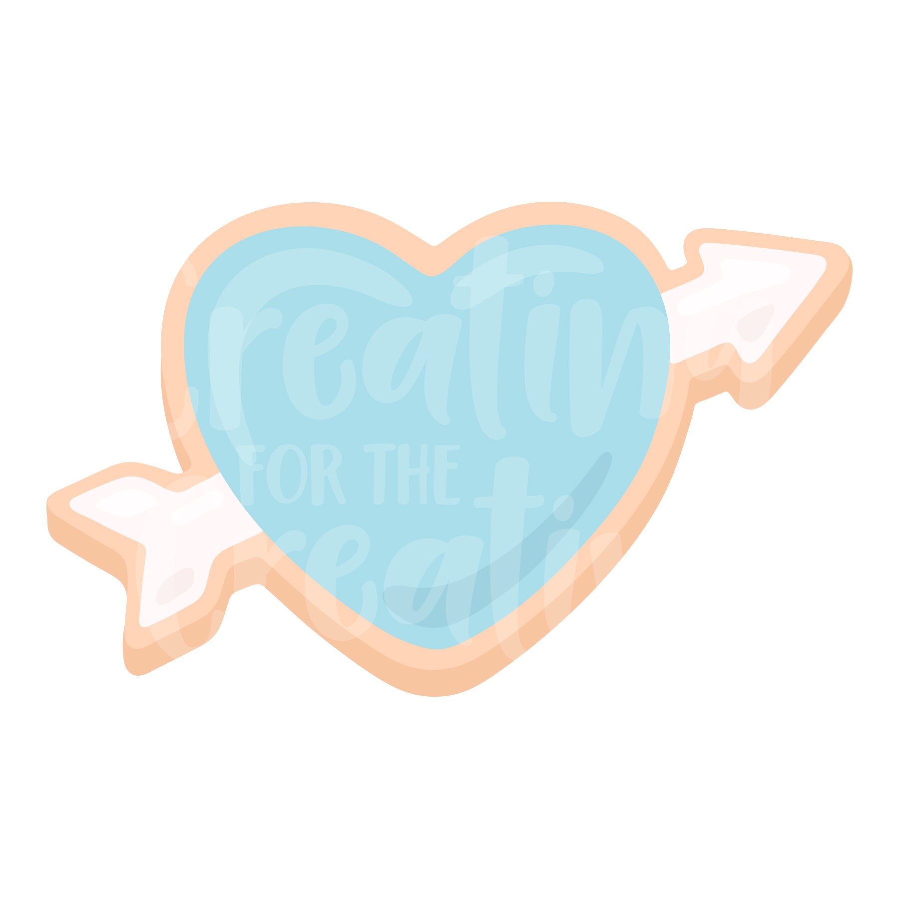 Conversation Heart Cookie Clipart Valentine's Day | Etsy