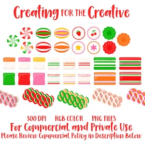 Old Fashioned Christmas Candy Clipart, Ribbon Candy Clipart, Christmas ...