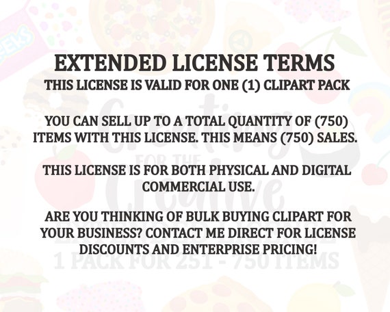 Craft Supplies & Tools Extended Commercial License 1 Clipart Pack for ...