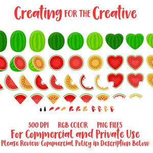 Watermelon Clipart - Summer Melon Fruit Fourth of July Clip Art ...