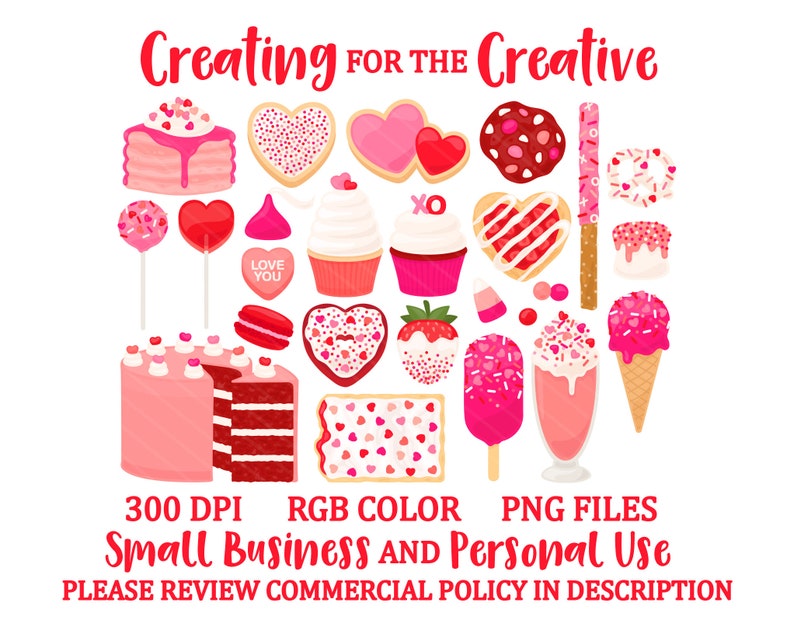 Valentine Treat PNG Clipart Valentine's Day Cookie - Etsy