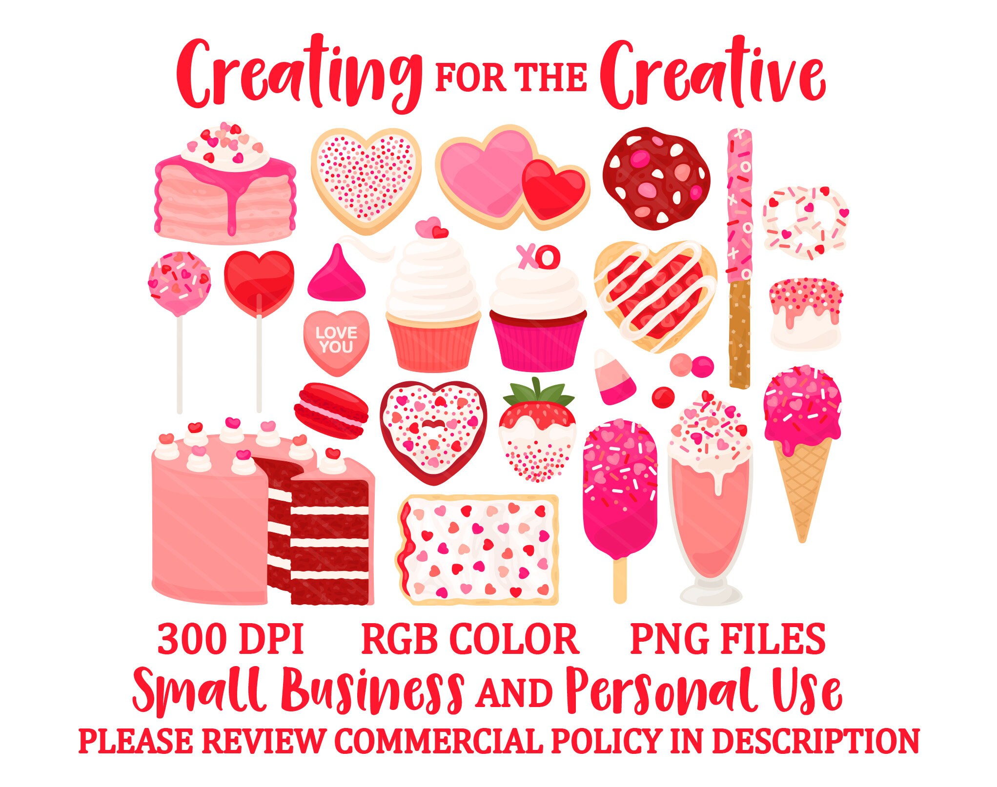 Valentine Treat PNG Clipart Valentine's Day Cookie - Etsy