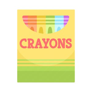 Art Supplies Clipart - Pastel Crayon, Marker, Pencil, Paint, Glue (PNG ...
