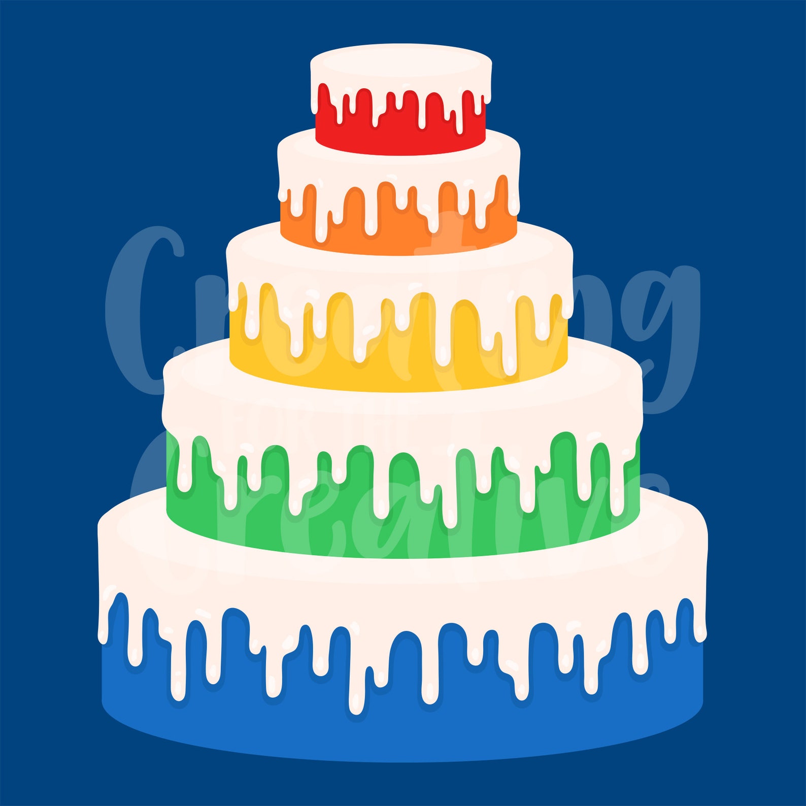 Rainbow Birthday Party PNG Clipart - Cupcake Present Candle Digital ...