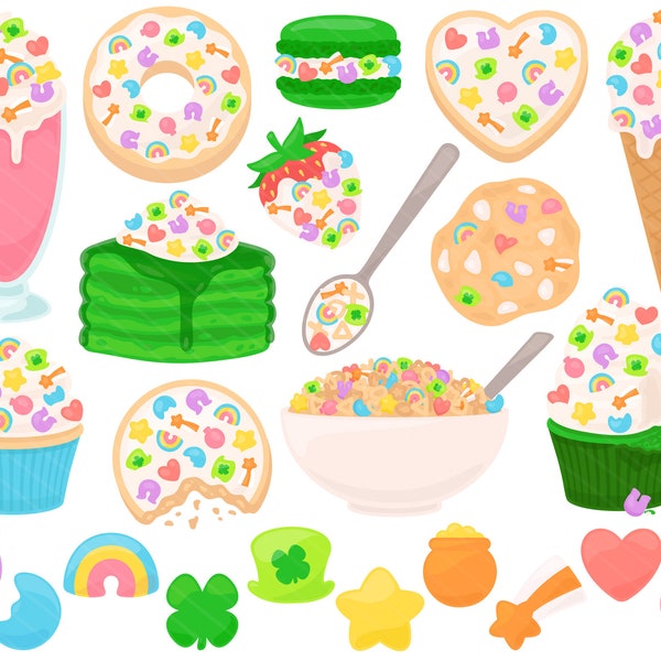 Lucky Charms Cereal Clipart - Etsy