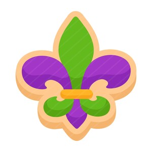 Mardi Gras Cookie Clipart - SVG, PNG, EPS Images - Carnival New Orleans ...