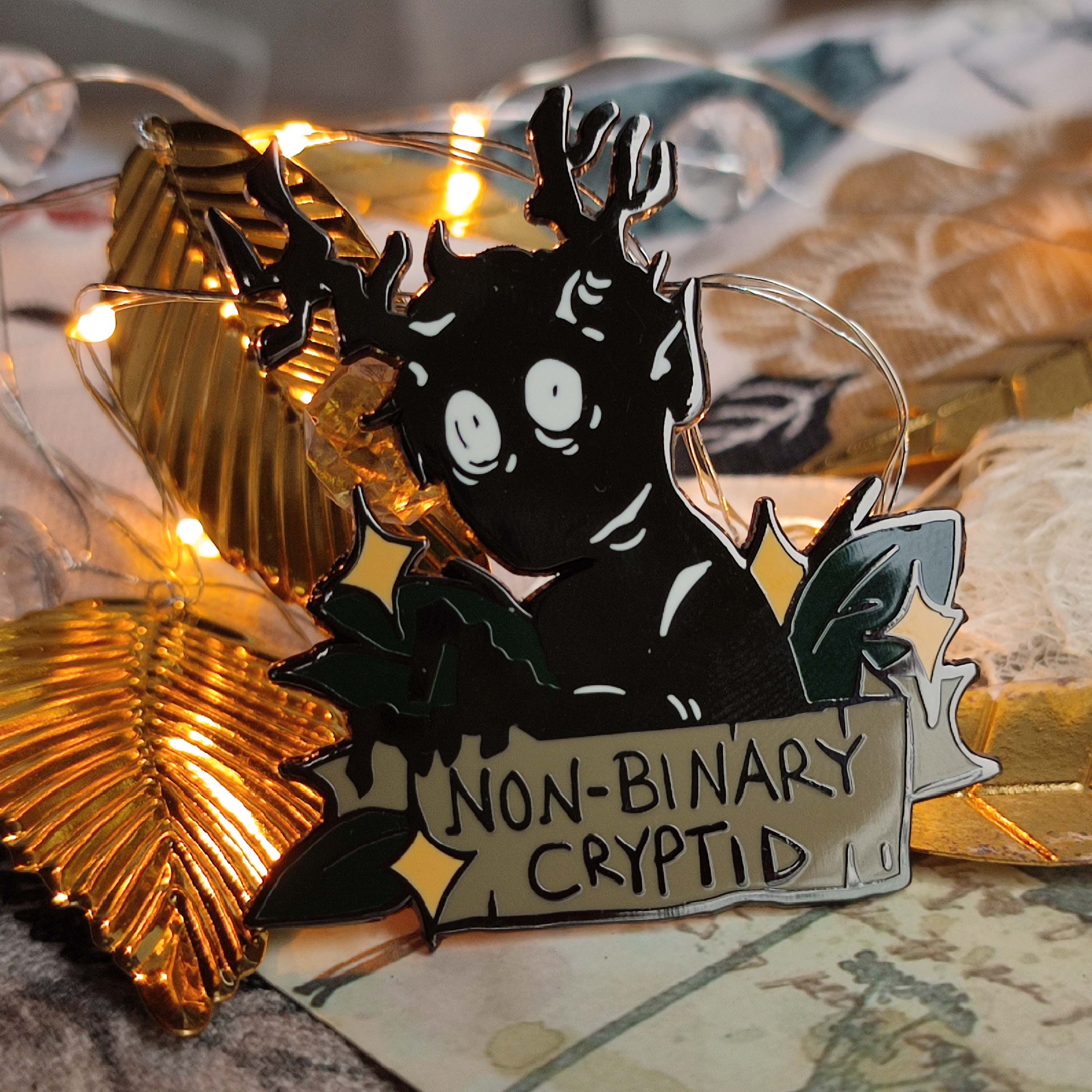 Non-binary Cryptid Hard Enamel Pin Aesthetic - Etsy