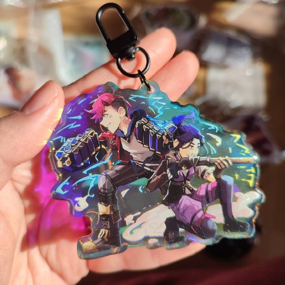 Vi Caitlyn Arcane Rainbow Keychain League of Legends - Etsy UK