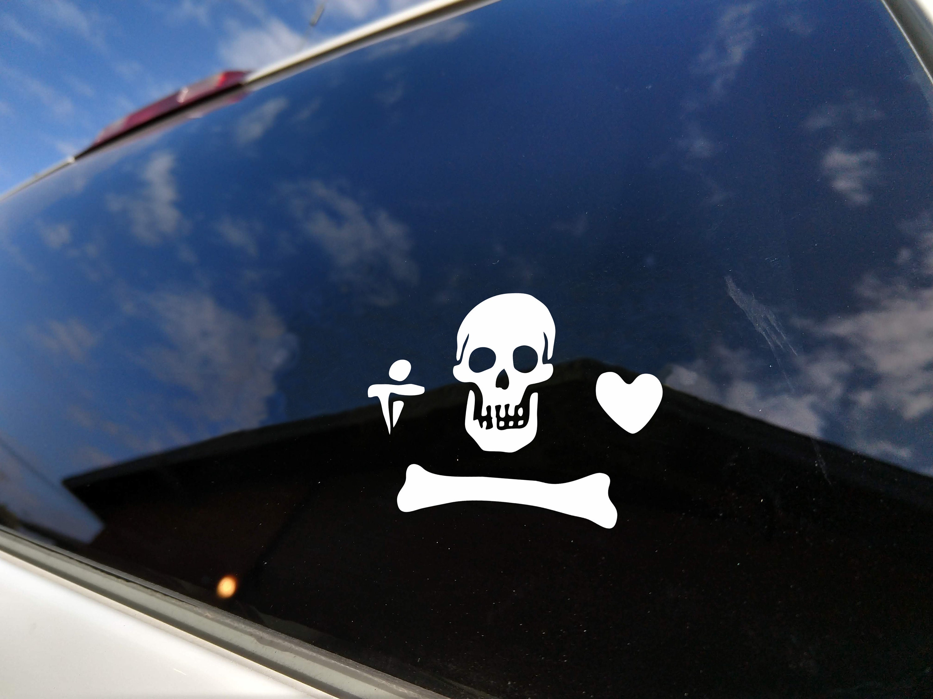 Pirate Flag Vinyl Decals 5"x4" - Etsy
