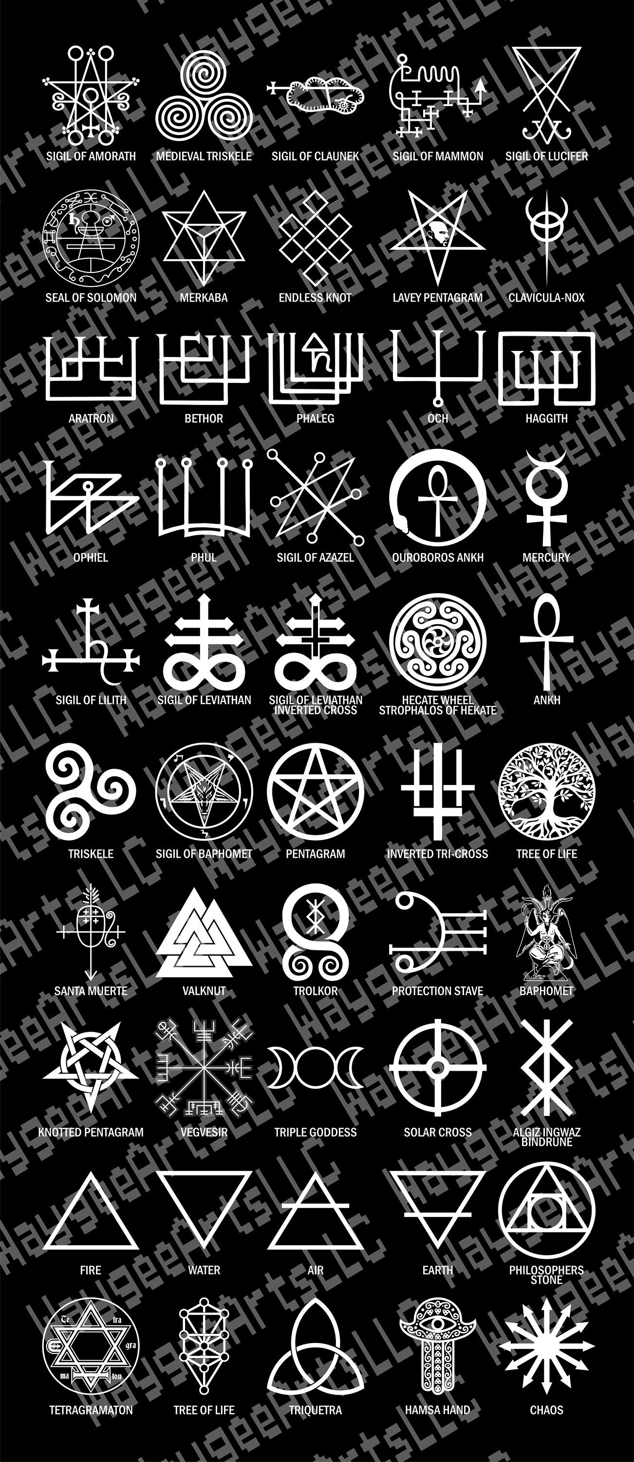 50 Ritual Magic Sigils SVG Bundle - Etsy