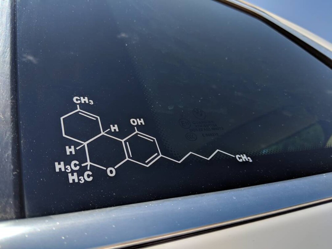 THC Chemical Structure Vinyl Decal - Etsy