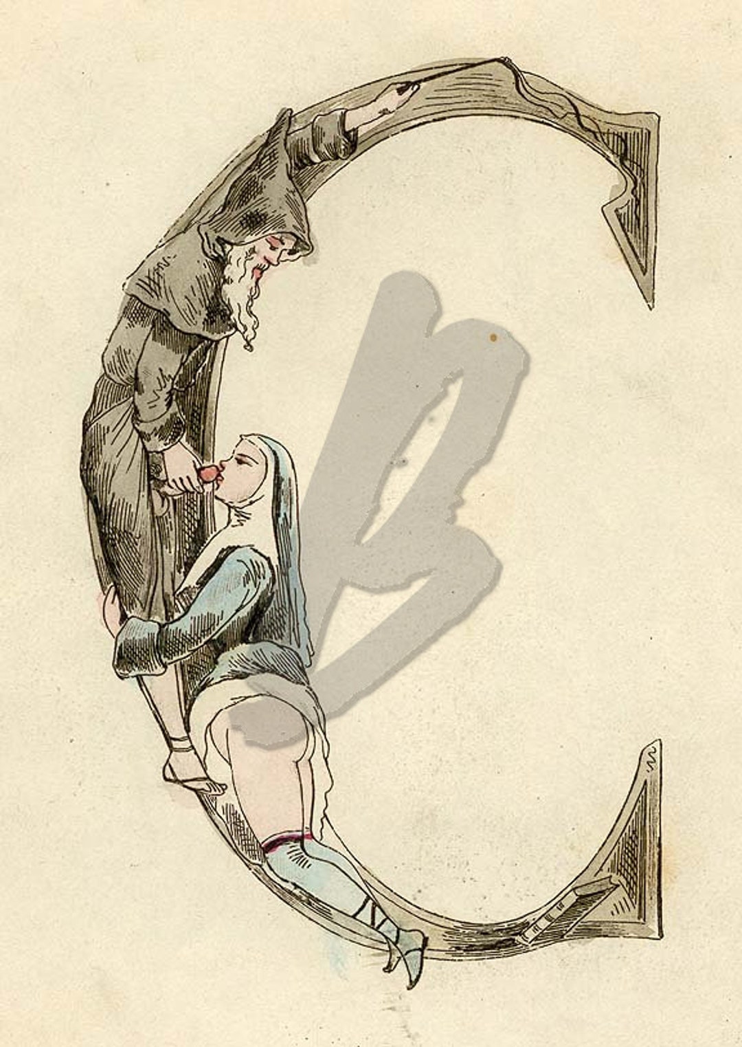 C The Erotic Alphabet Of 1880 Image Victorian Sexy Naughty Letter