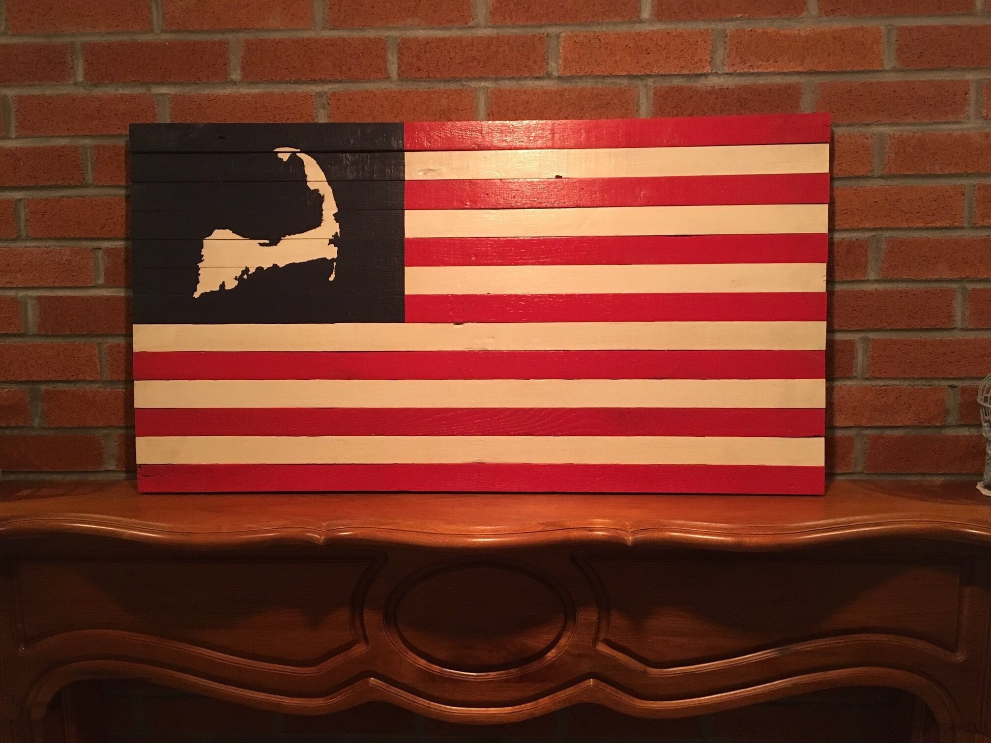 2 Sizes Available Cape Cod American Flag Nautical Themed American Flag ...