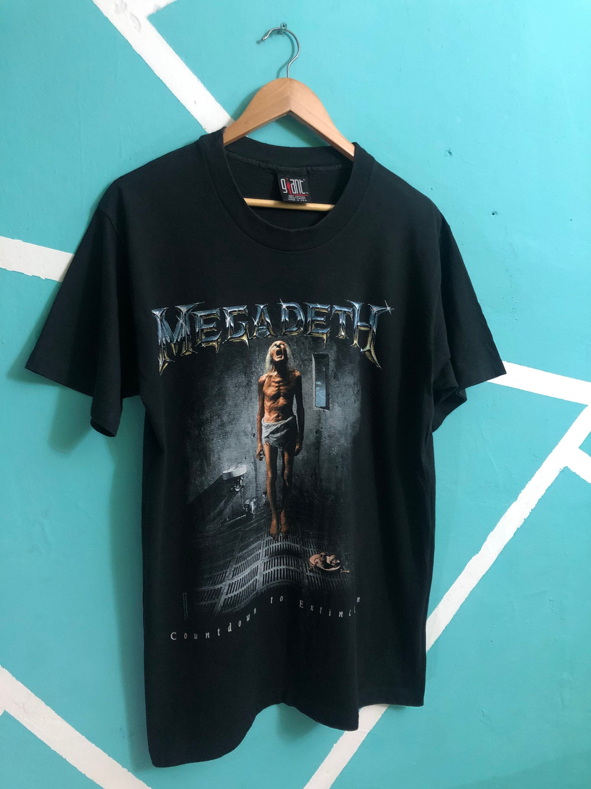 Vtg RaRE 90's MEGADETH T Shirt Countdown To Extinction | Etsy Vtg RaRE 90's MEGADETH T Shirt Countdown To Extinction | Etsy