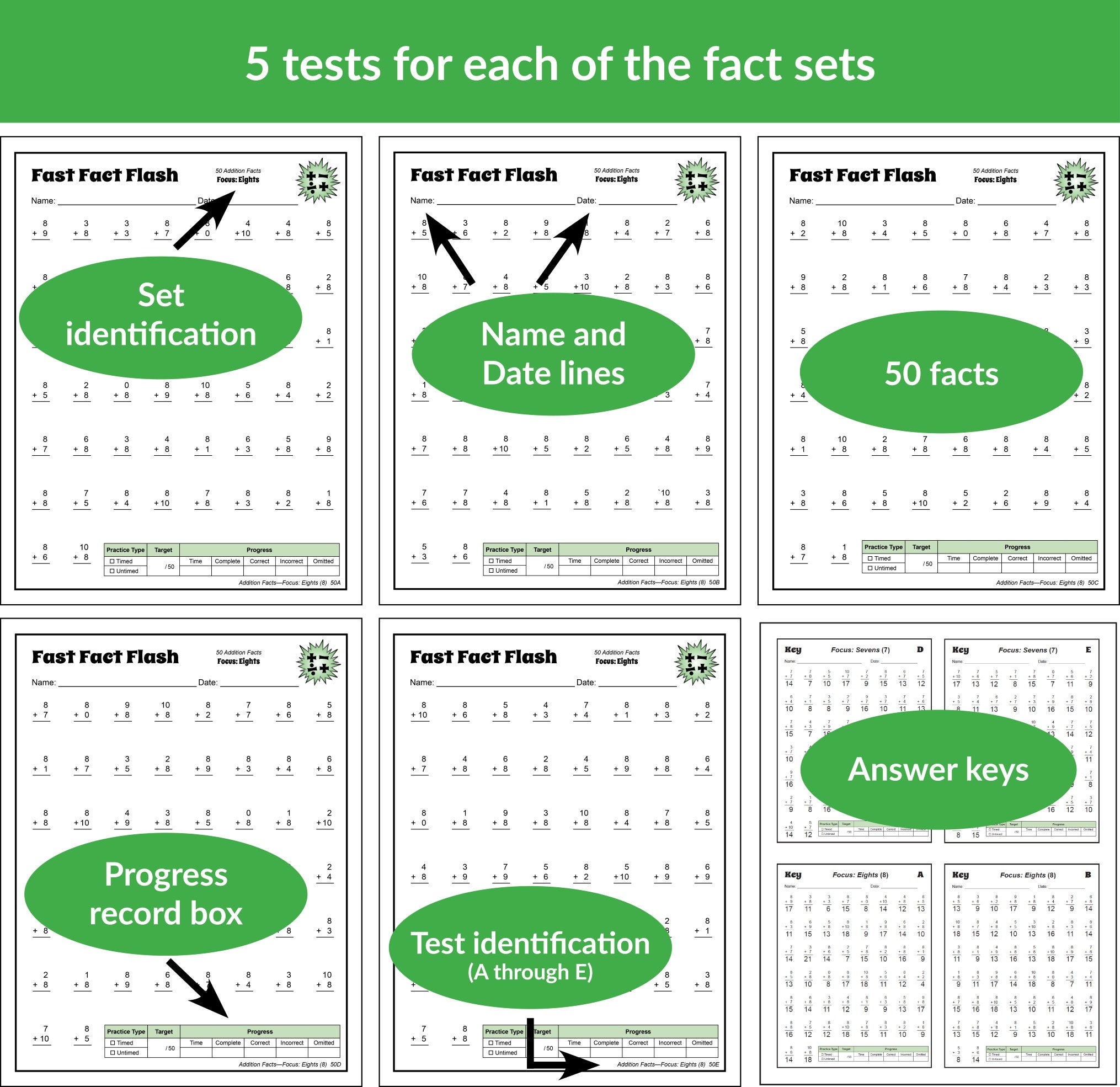 Timed Tests Addition Math Facts Addition Worksheets - Etsy