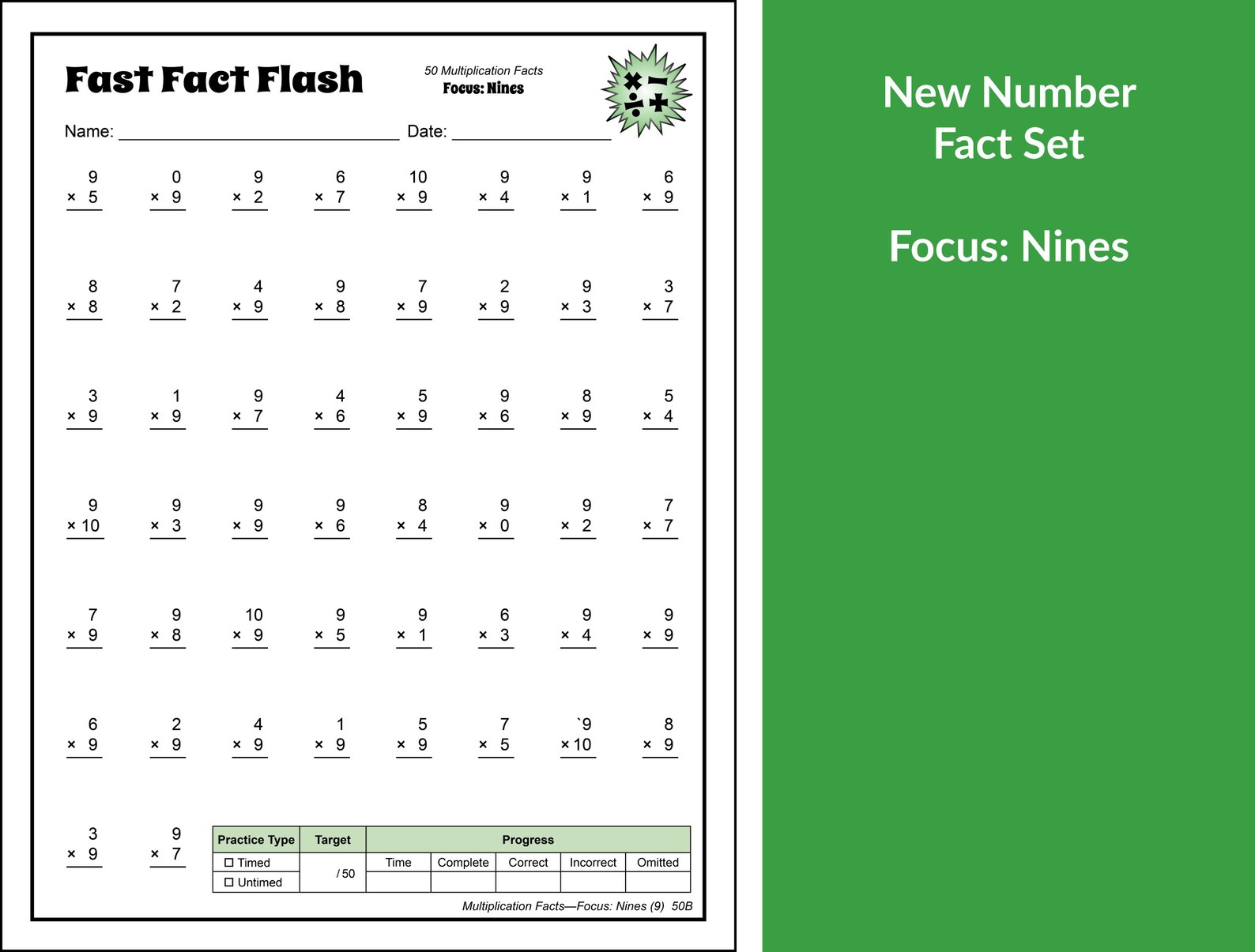 Timed Tests - Multiplication - Math Facts - Times Tests ...