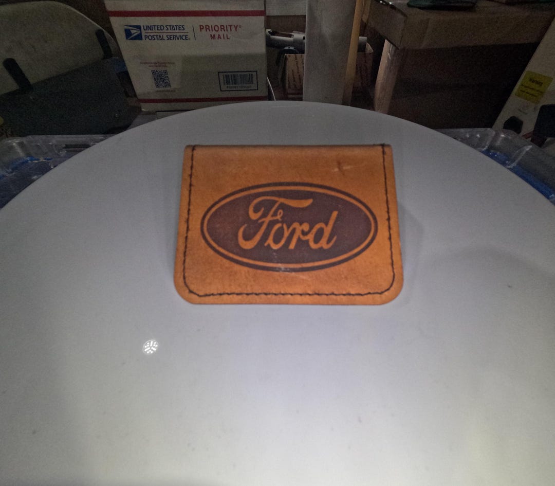 Ford 2 Pocket Leather Wallet or Business Card Holder - Etsy