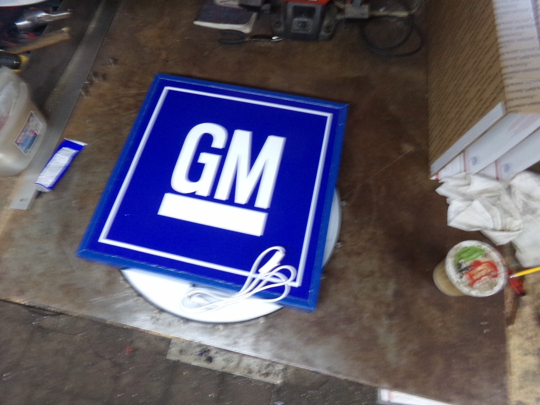 GM General Motors Lighted Sign 21x21x2 Inch With 6ft Switched Cord - Etsy