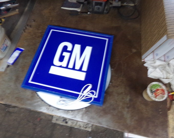 Huge 24” GMC Trucks Sales & Service Sign - Garage Vintage Tin Sign ...