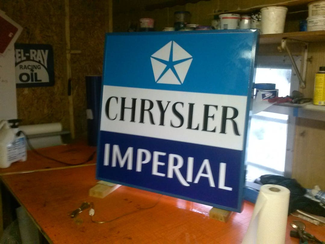 Chrysler Imperial Light up Sign 21x21x3 Inch - Etsy
