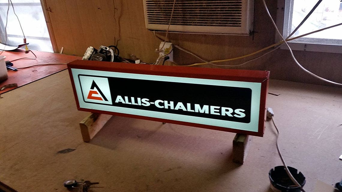 Allis Chalmers Lighted Sign 30x8x2 Inch - Etsy