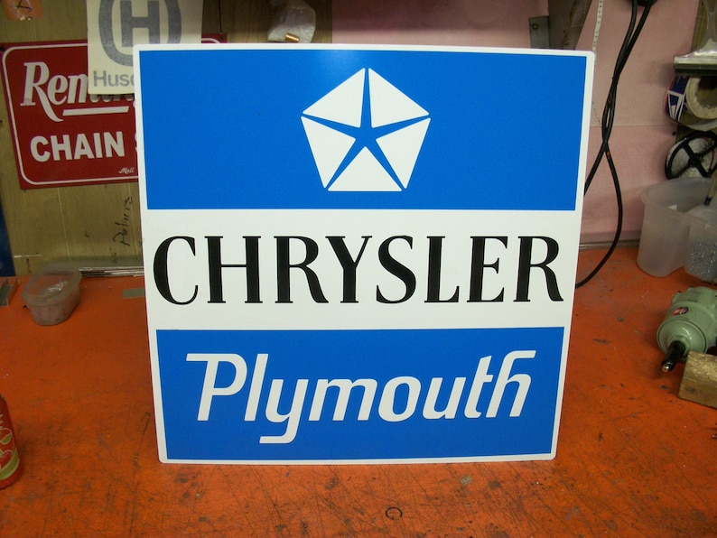 Chrysler Plymouth Metal Sign 20x20 Inch - Etsy