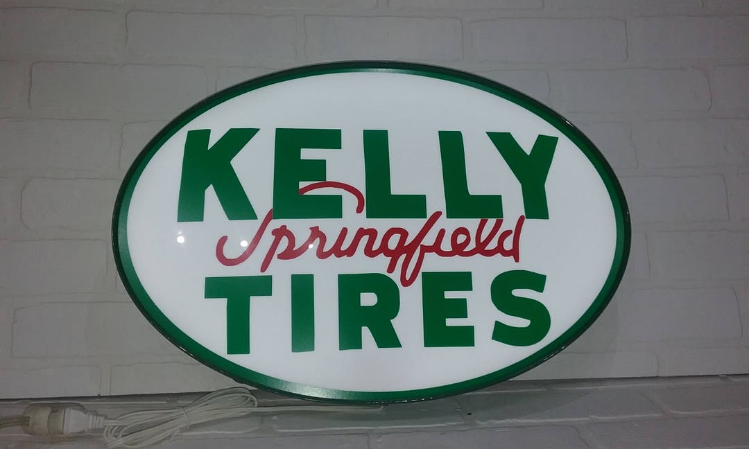 Kelly Springfield Tires 22x15x4 Inch Lighted Oval Sign 6ft Switched ...