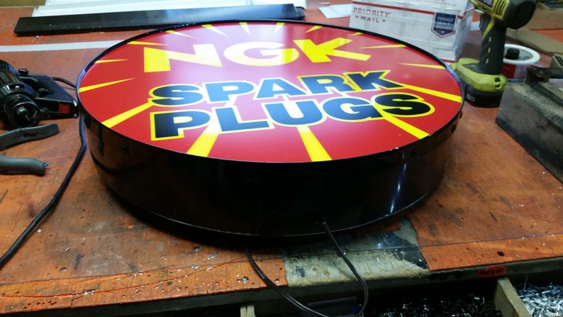 NGK Spark Plugs Lighted Sign 24 Inch Round X 4 Inch Thick | Etsy