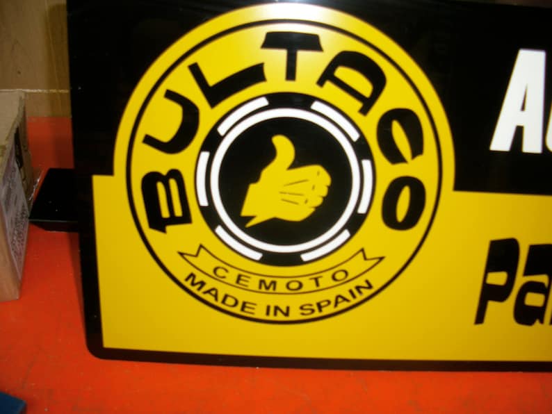 Bultaco Metal Sign 30x10 Inch - Etsy