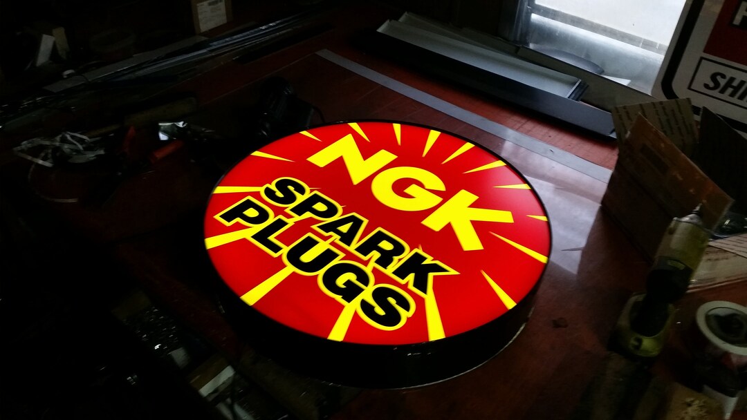 NGK Spark Plugs Lighted Sign 24 Inch Round X 4 Inch Thick - Etsy