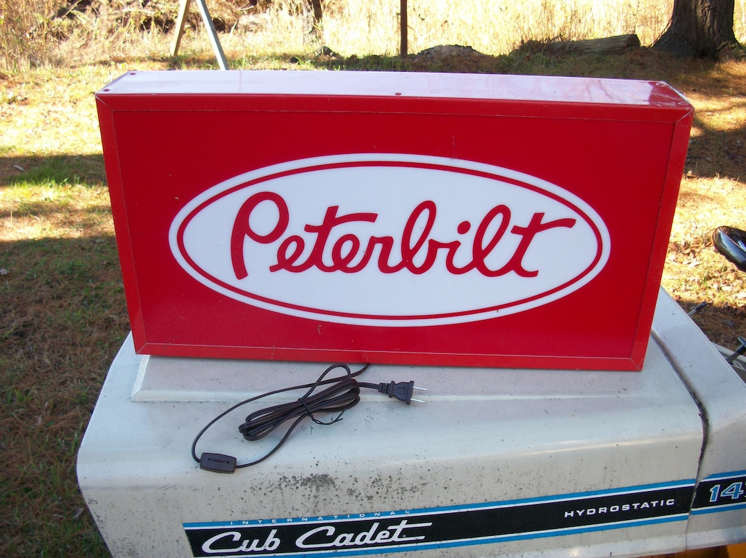 Peterbuilt Lighted Sign 23x14x4 Inch - Etsy