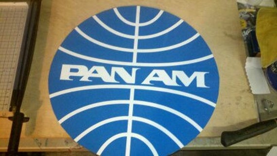 Pan Am Metal Sign 20 Inch Round | Etsy