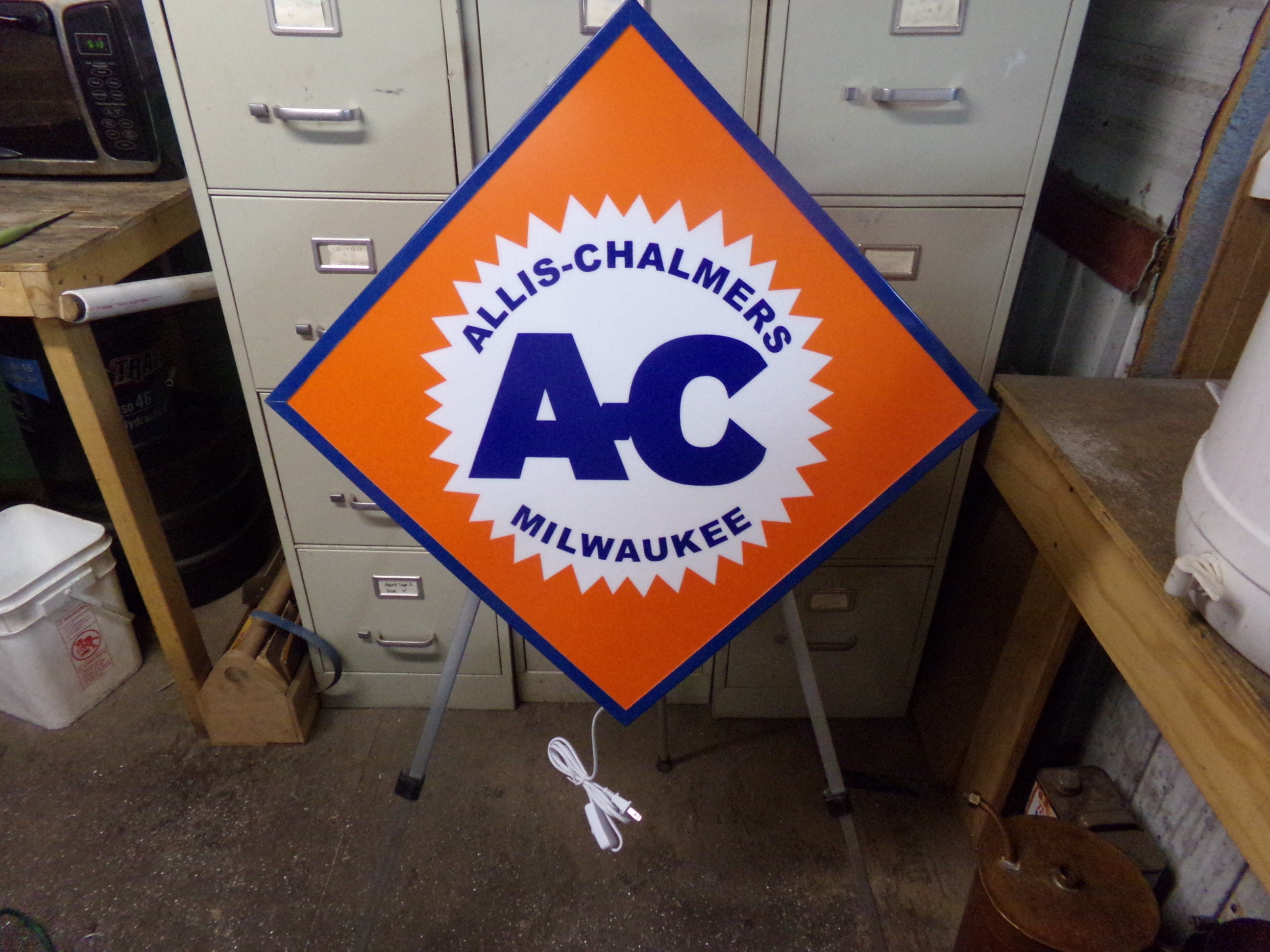 Allis Chalmers Lighted Sign 29x29x3.5 Inch - Etsy