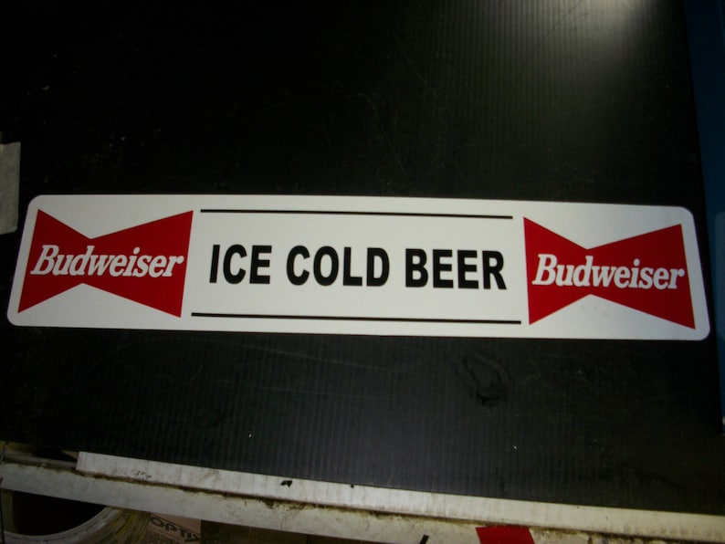 Budweiser Ice Cold Beer Metal Sign 24x6 Inch - Etsy