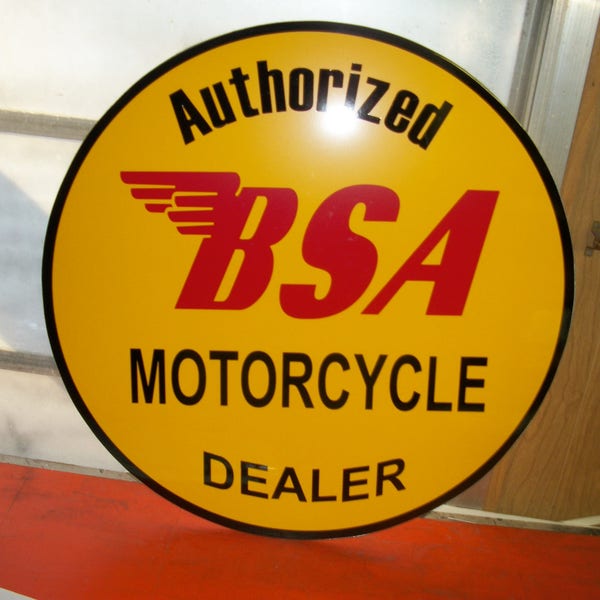 Bsa Motorcycle Sign - Etsy