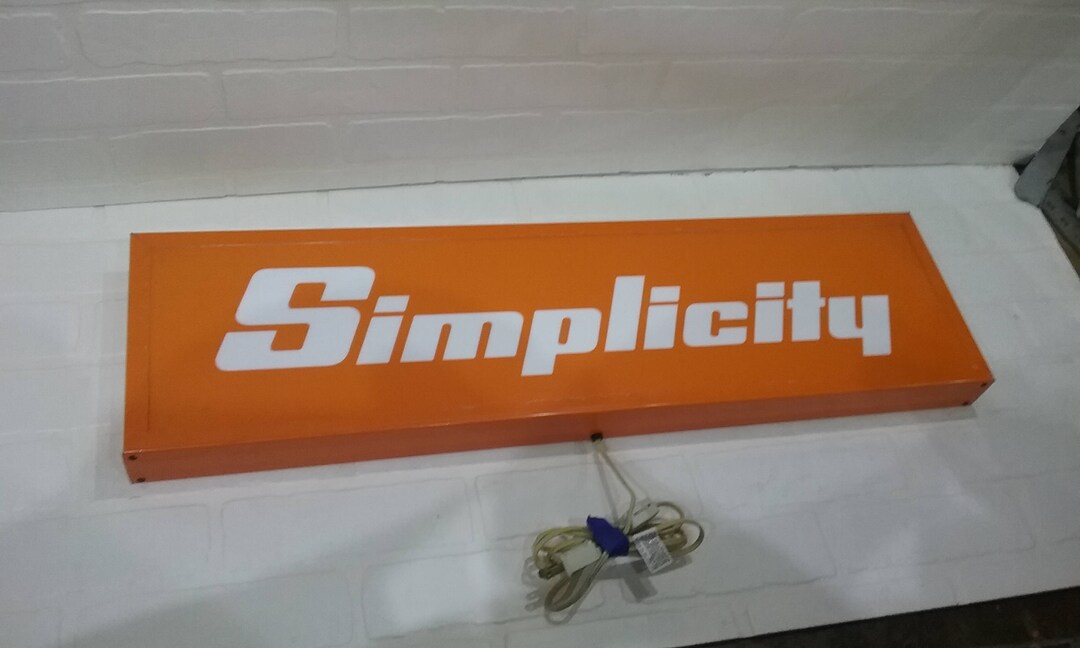 Simplicity 30x8x4 Lighted Sign With 6ft Switch Cord - Etsy