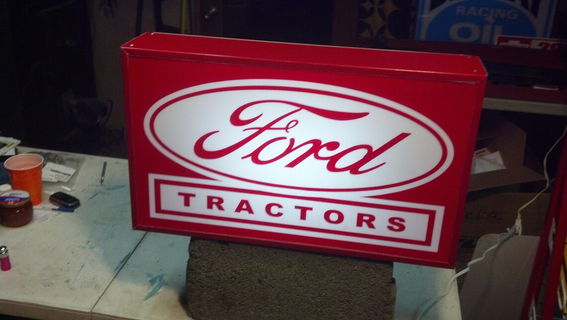 Ford Tractor 23x15x2 Inch Lighted Sign 6ft Switched Cord - Etsy