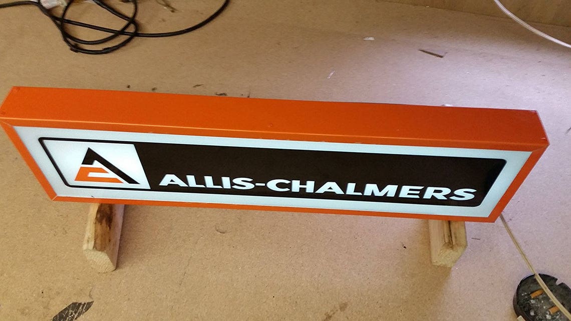 Allis Chalmers Lighted Sign 30x8x2 Inch - Etsy