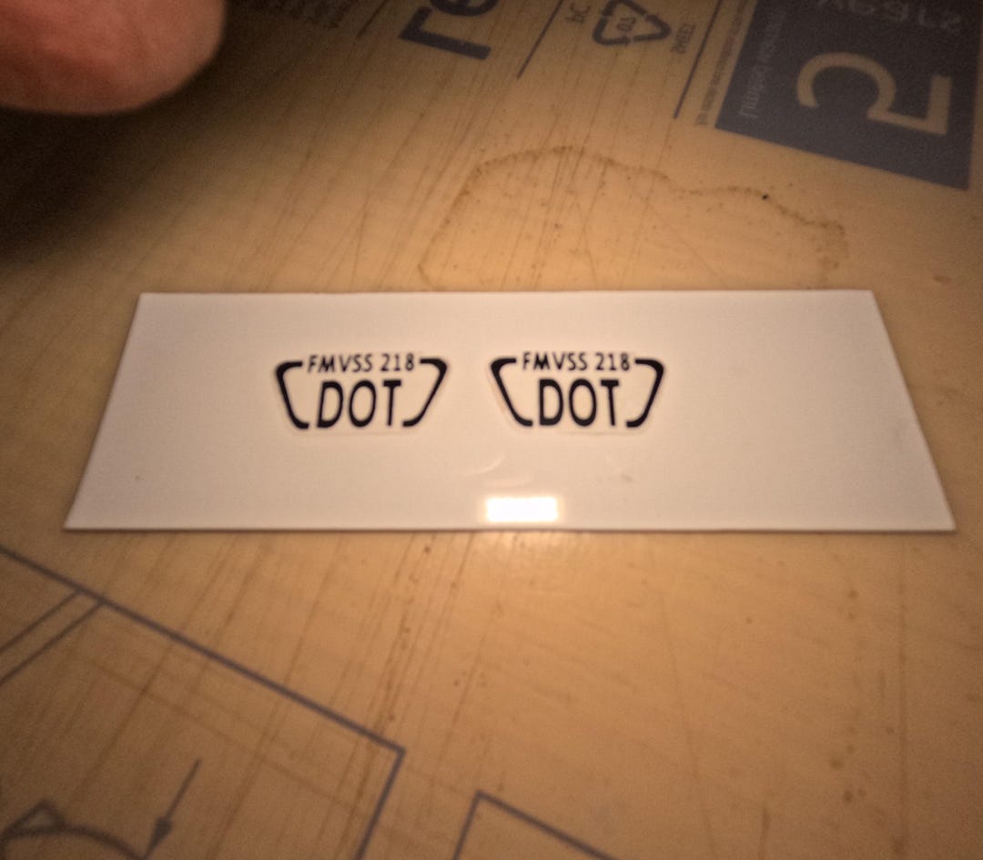 2 FMVSS 218 DOT Helmet Stickers Black - Etsy