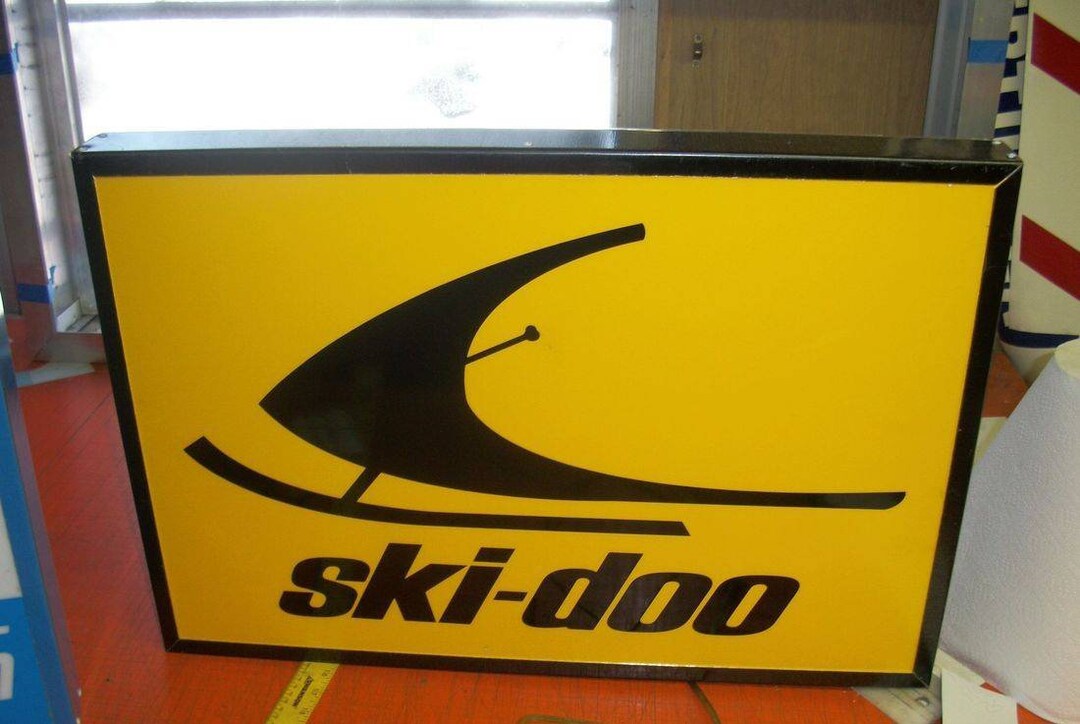 Ski-doo Lighted Sign 23x15x2 Inch Deep - Etsy