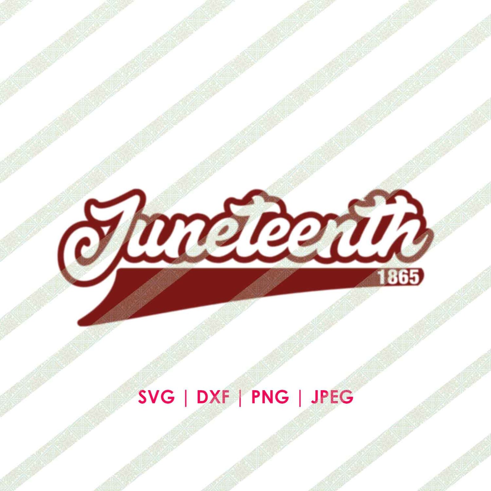 Juneteenth 1865 Swoosh SVG PNG DXF Sports Font Style Cricut or ...