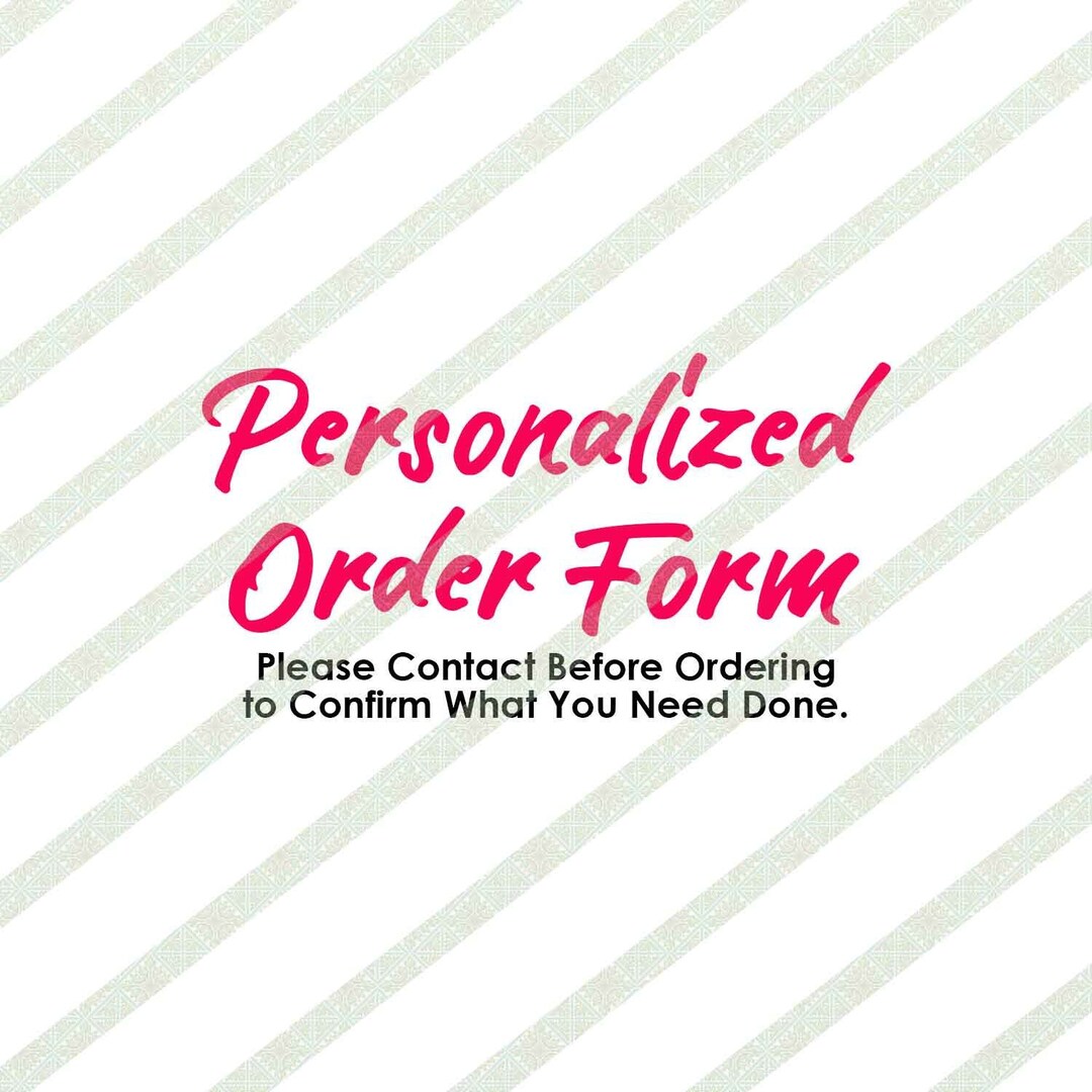 Personalization Order Form - Etsy